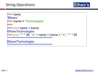 Python Training in Pune - Ethans Tech Pune | PPT