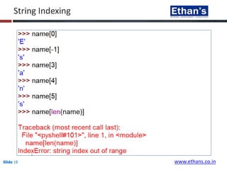 Python Training in Pune - Ethans Tech Pune | PPT