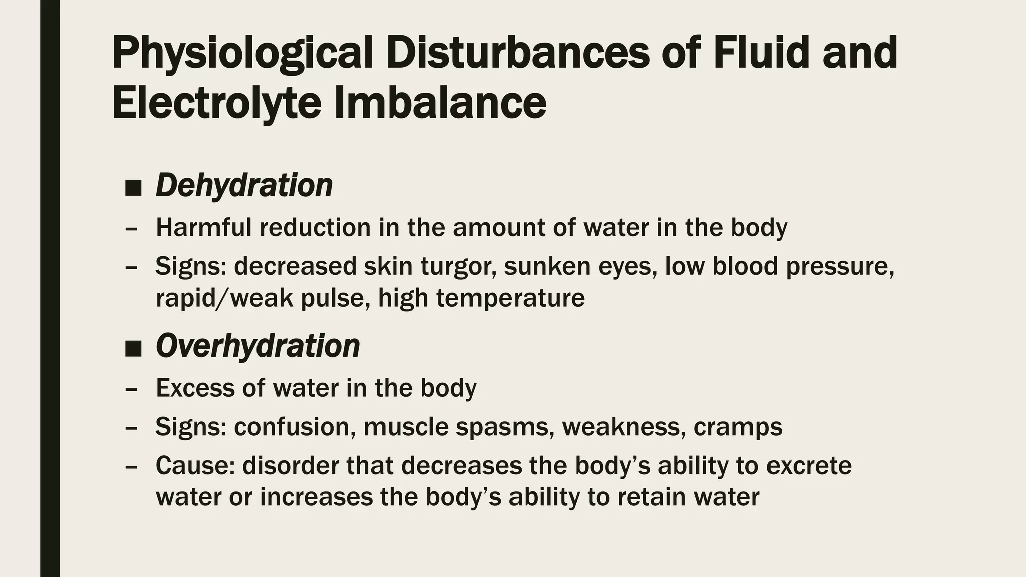 Pathophysiology: Fluid and Electrolyte Imbalance | PPTX