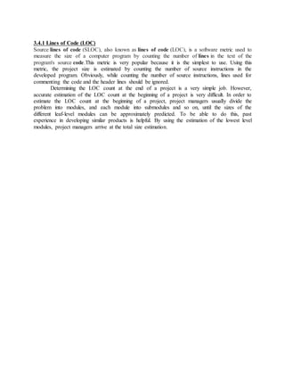 Project planning , Productivity metrics,Cost estimation - COCOMO ...