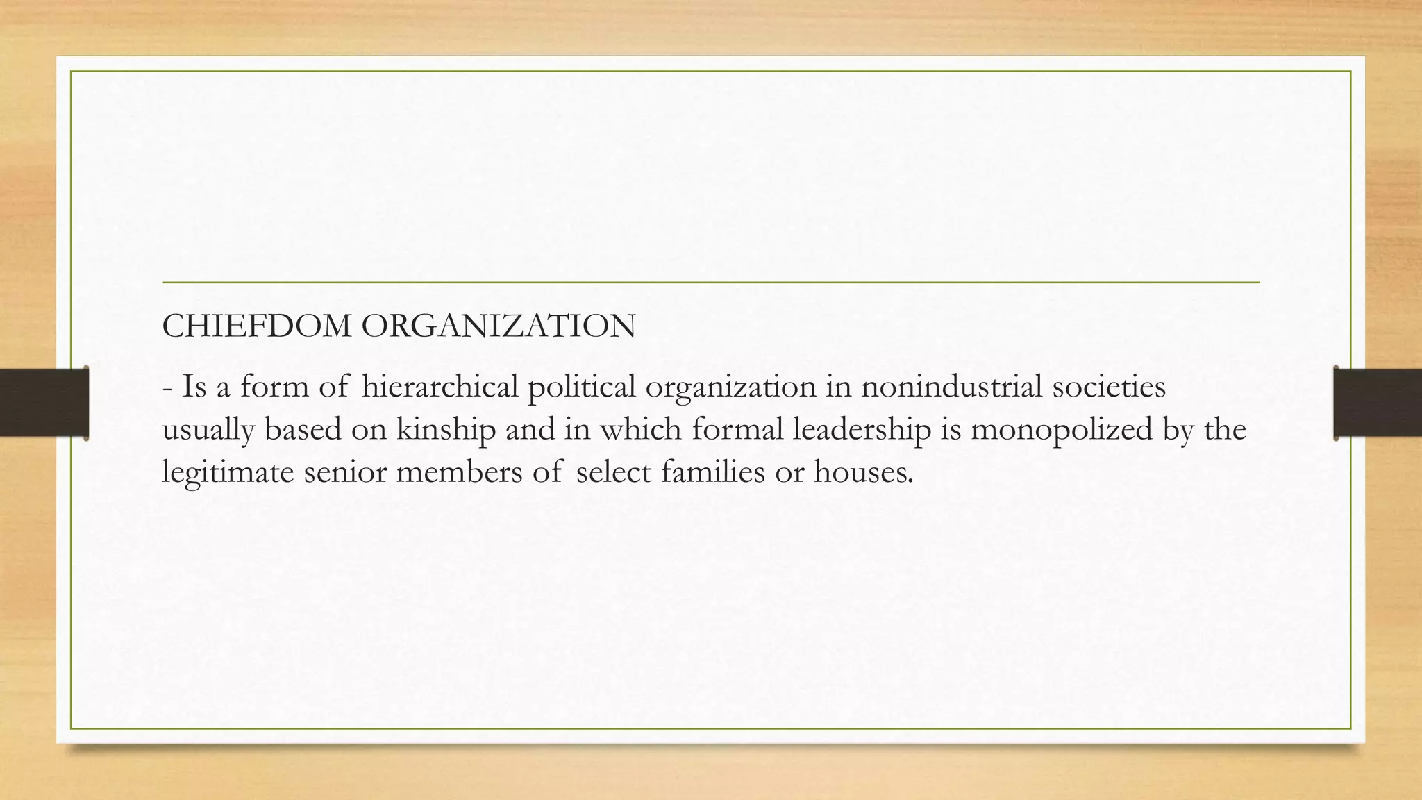 Module 2. lesson 2: SOCIAL AND POLITICAL ORGANIZATION | PPTX