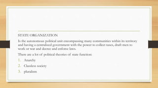 Module 2. lesson 2: SOCIAL AND POLITICAL ORGANIZATION | PPTX