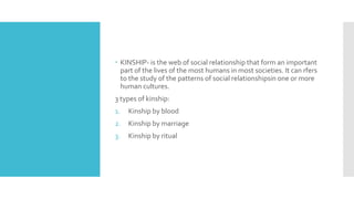 Module 2: KINSHIP, MARRIAGE AND THE HOUSEHOLD | PPTX