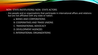 Module 2. lesson 4: THE NON-STATE INSTITUTIONS | PPTX
