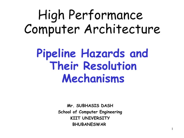 High Performance Computer Architecture | PPT | Programming Languages | Computing