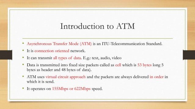 WAN Technology - ATM | PPT