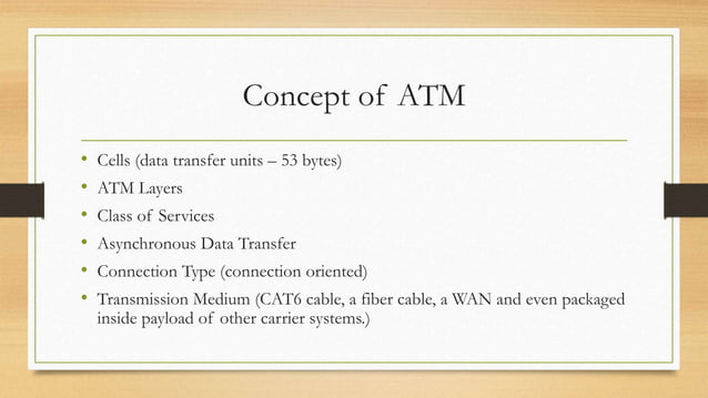 WAN Technology - ATM | PPT