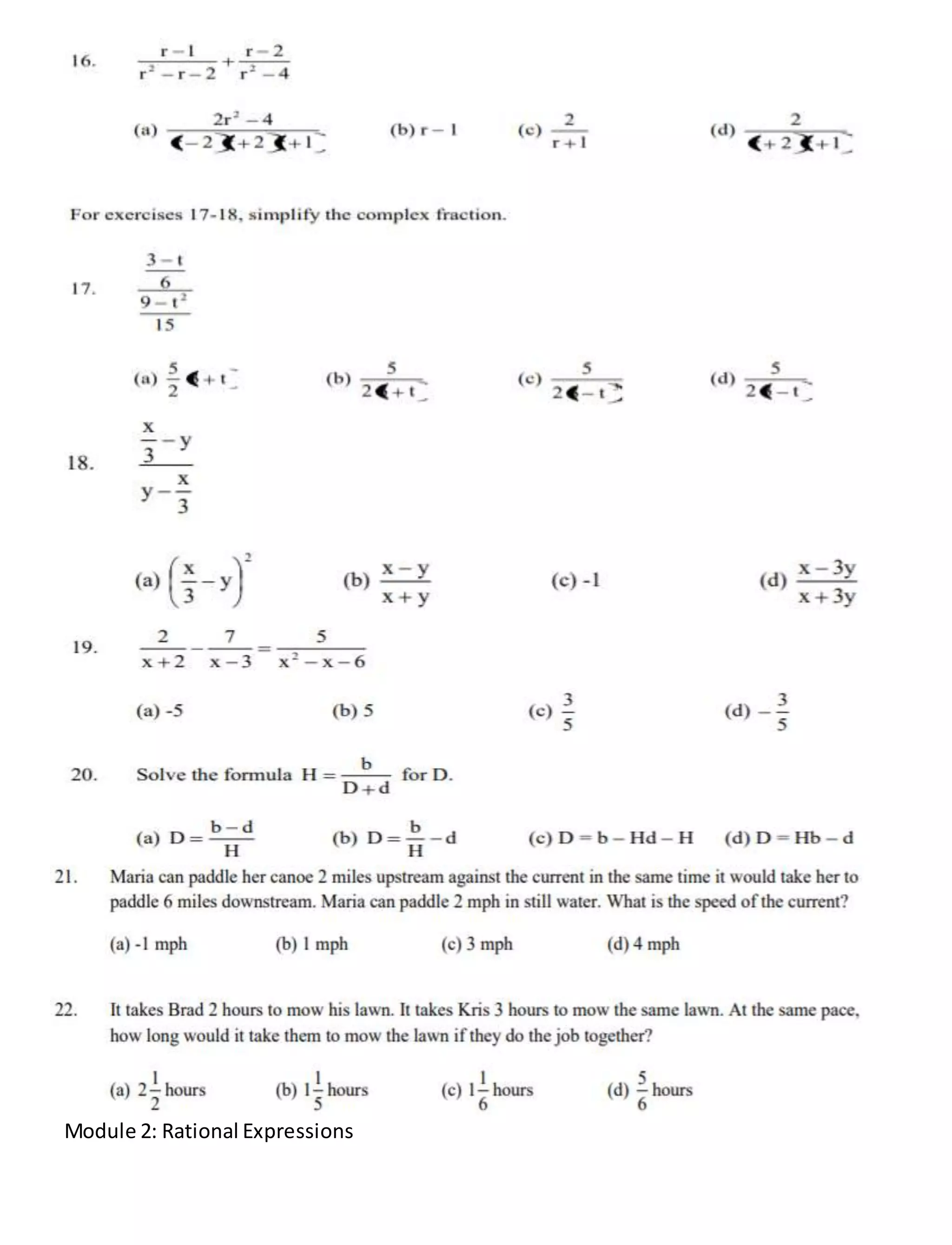 Rational Expressions | DOCX