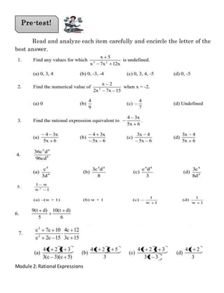 Rational Expressions | DOCX