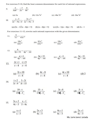Rational Expressions | DOCX