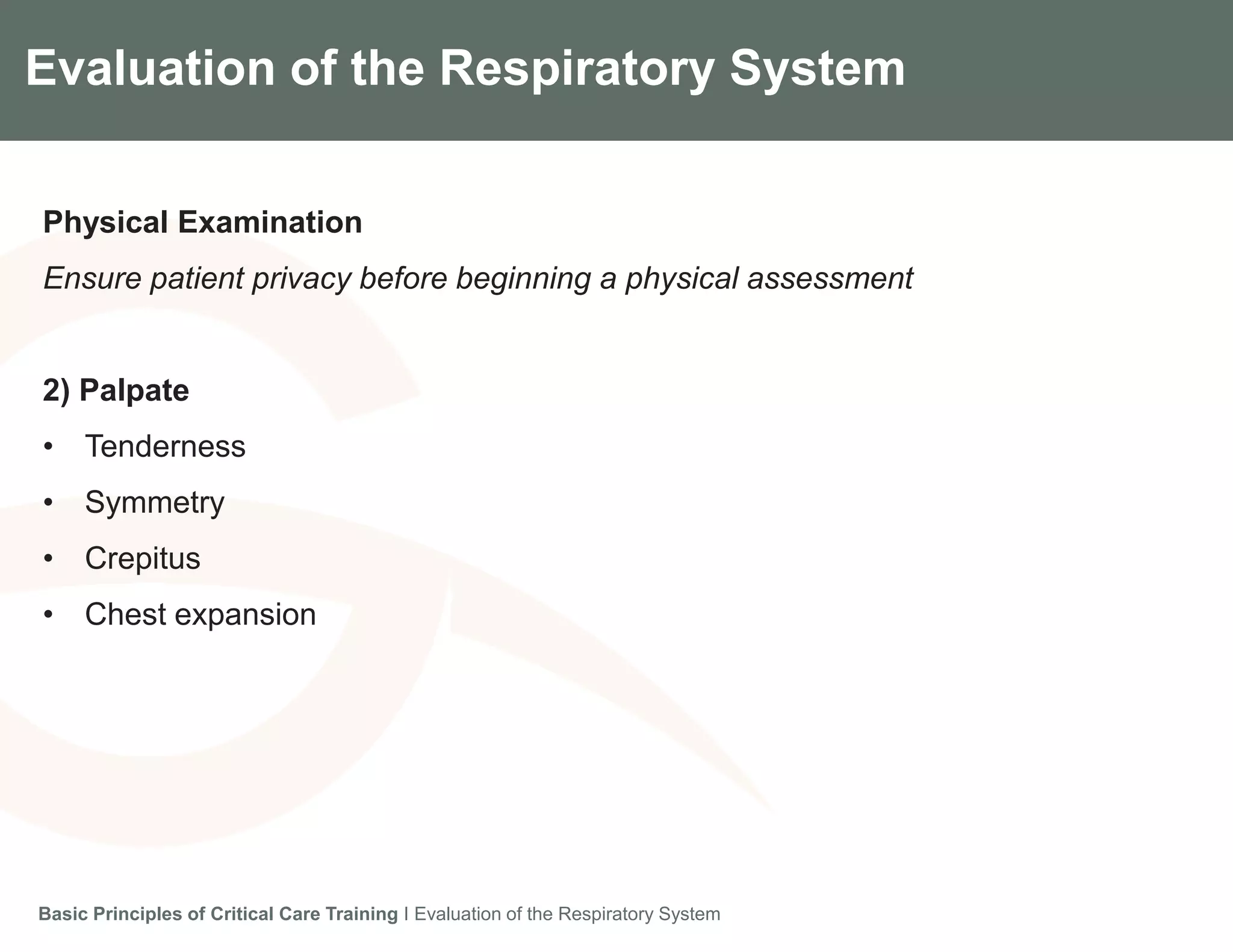 Module 2.3 Evaluation of the Respiratory System | PPTX