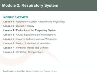 Module 2.3 Evaluation of the Respiratory System | PPTX
