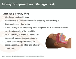 Module 2.4 Airway Equipment & Management | PPTX