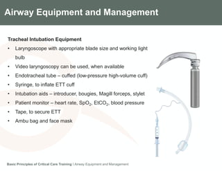 Module 2.4 Airway Equipment & Management | PPTX
