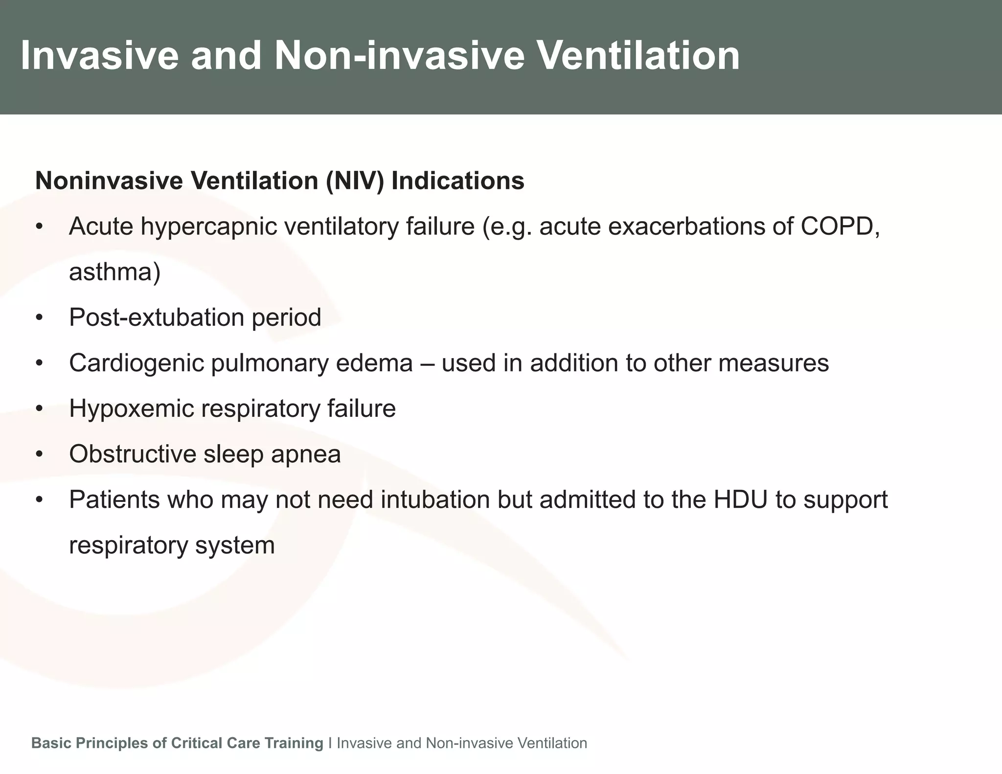 Module 2.5 Invasive & Non-Invasive Ventilation | PPTX