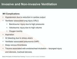 Module 2.5 Invasive & Non-Invasive Ventilation | PPTX