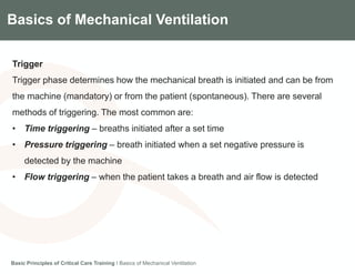 Module 2.6 Basics of Mechanical Ventilation | PPTX