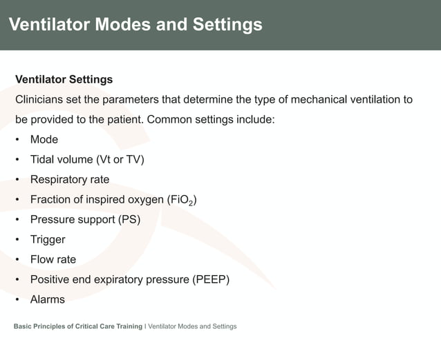 Module 2.7 Ventilation Modes & Settings | PPT