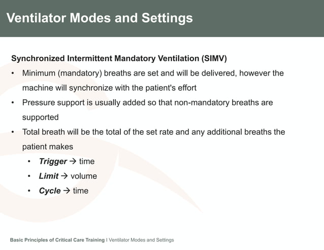 Module 2.7 Ventilation Modes & Settings | PPT | Free Download