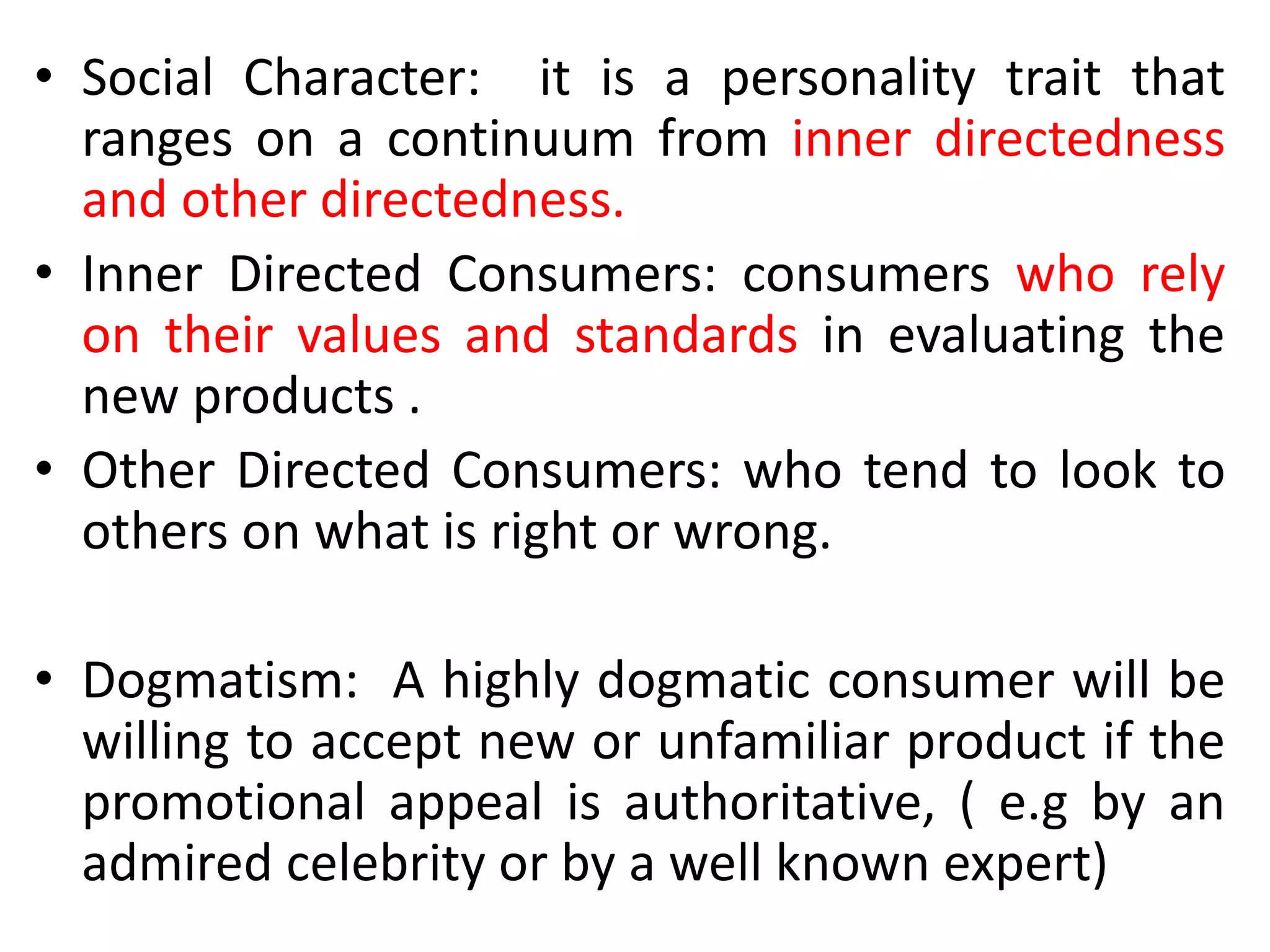 Individual Determinants of Consumer Behaviour | PDF