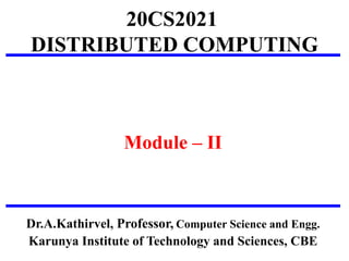 20CS2021-Distributed Computing module 2 | PDF