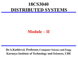 18CS3040_Distributed Systems | PPT