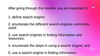 Module 2 search engines .pptx | Search | Internet