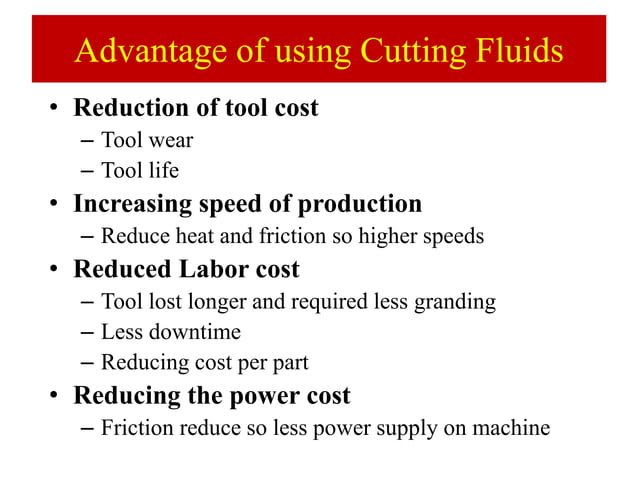 Cutting Fluids.pptx | Chemistry | Science