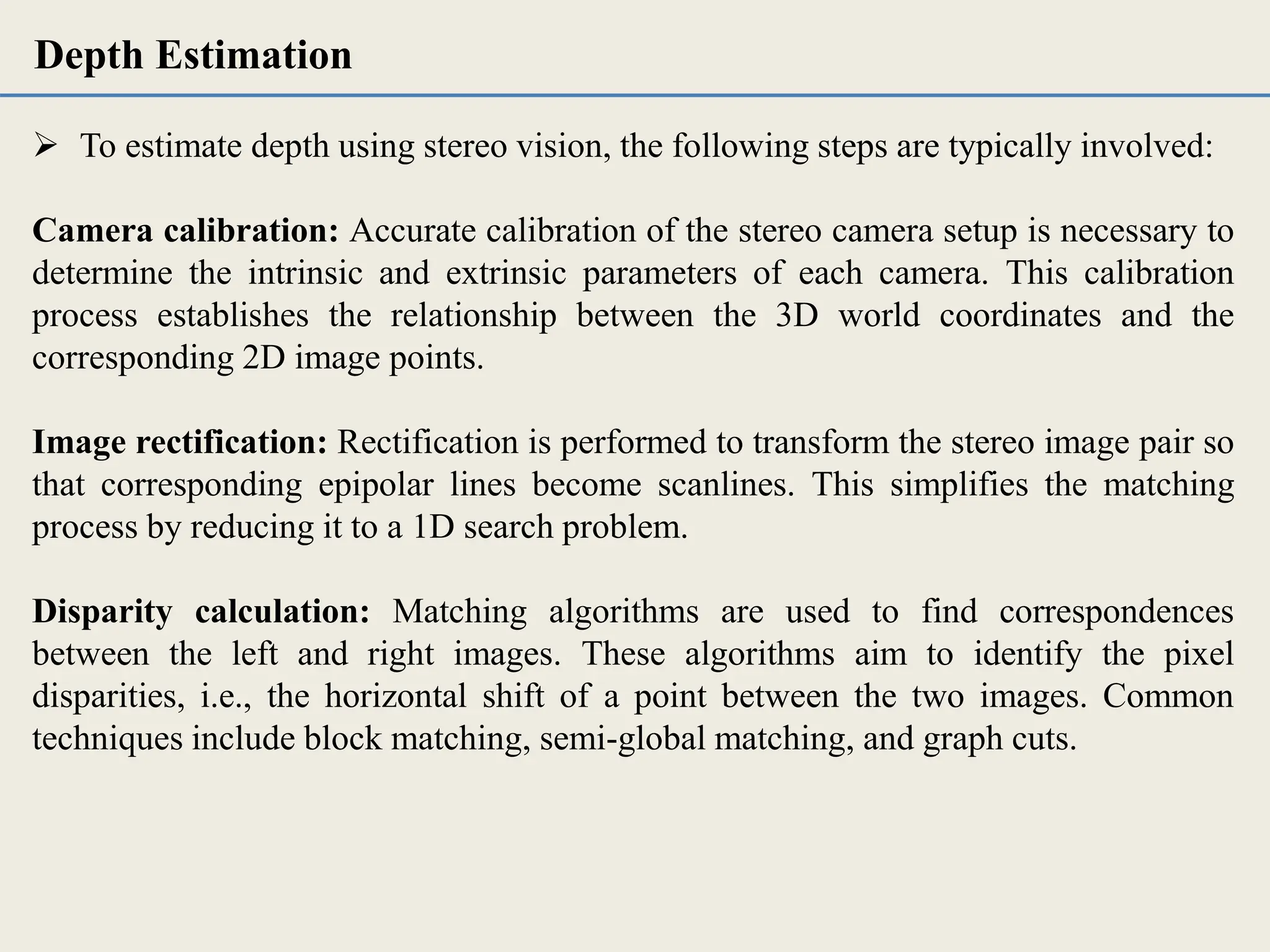 MODULE 2 computer vision part 2 depth estimation | PPTX