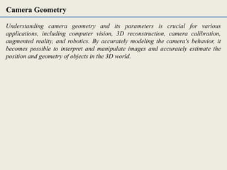 MODULE 2 computer vision part 2 depth estimation | PPTX