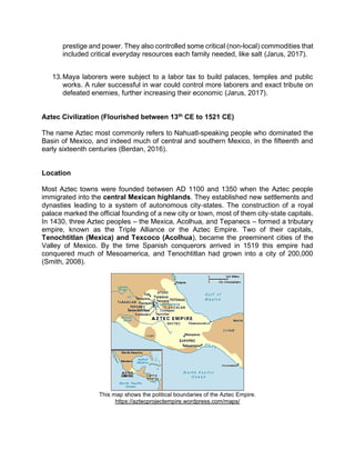 Mesoamerica Civilization (Maya, Aztec and Incan Civilization) | PDF