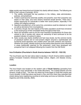 Mesoamerica Civilization (Maya, Aztec and Incan Civilization) | PDF