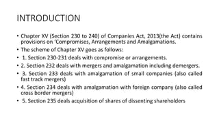 Compromise Arangement and Acquisitions Corporate law | PPTX