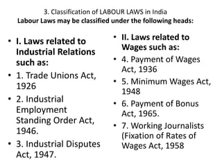 Labour legislations in India and its history | PPTX