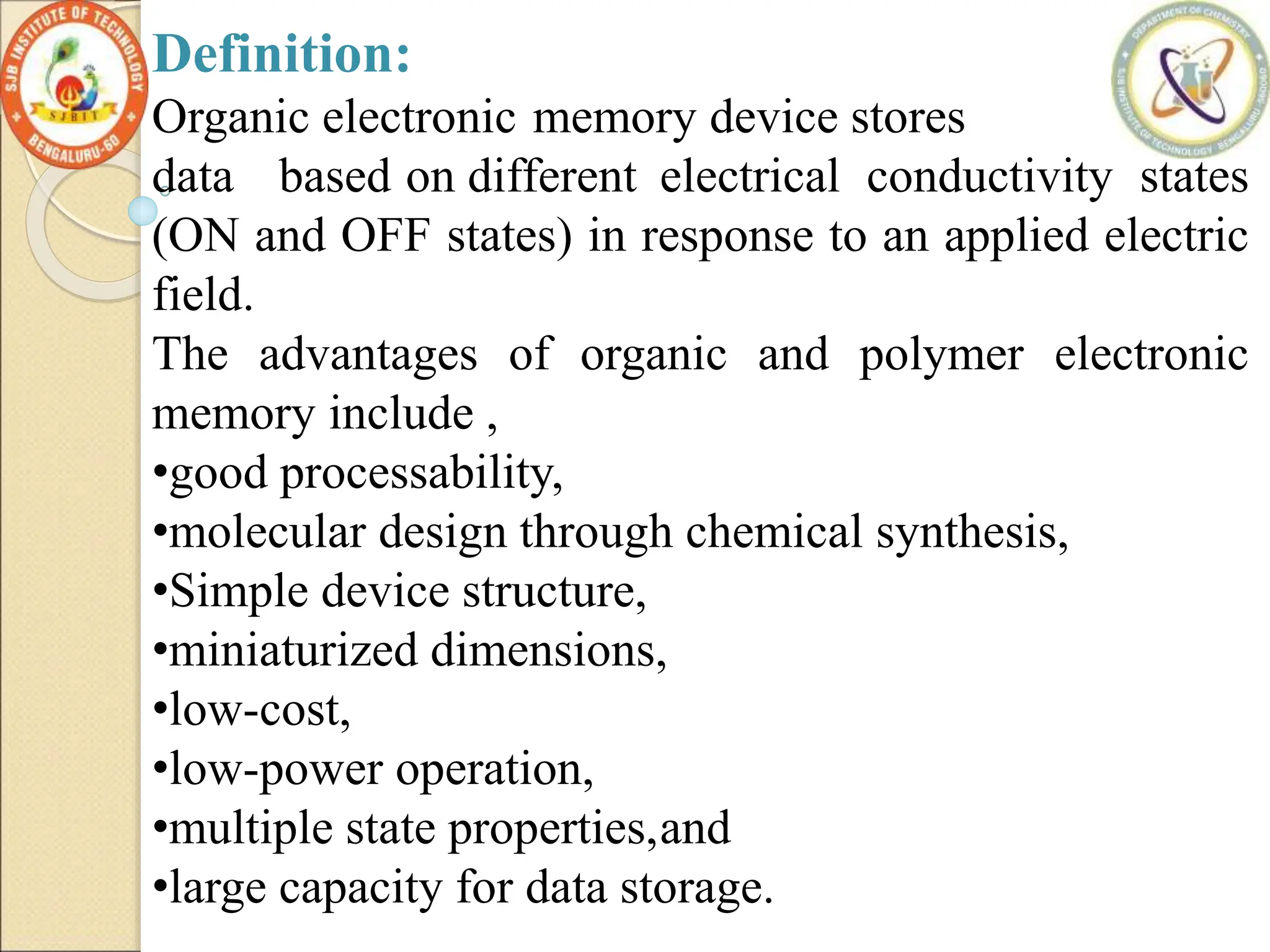 Material for memory and display system h | PPT