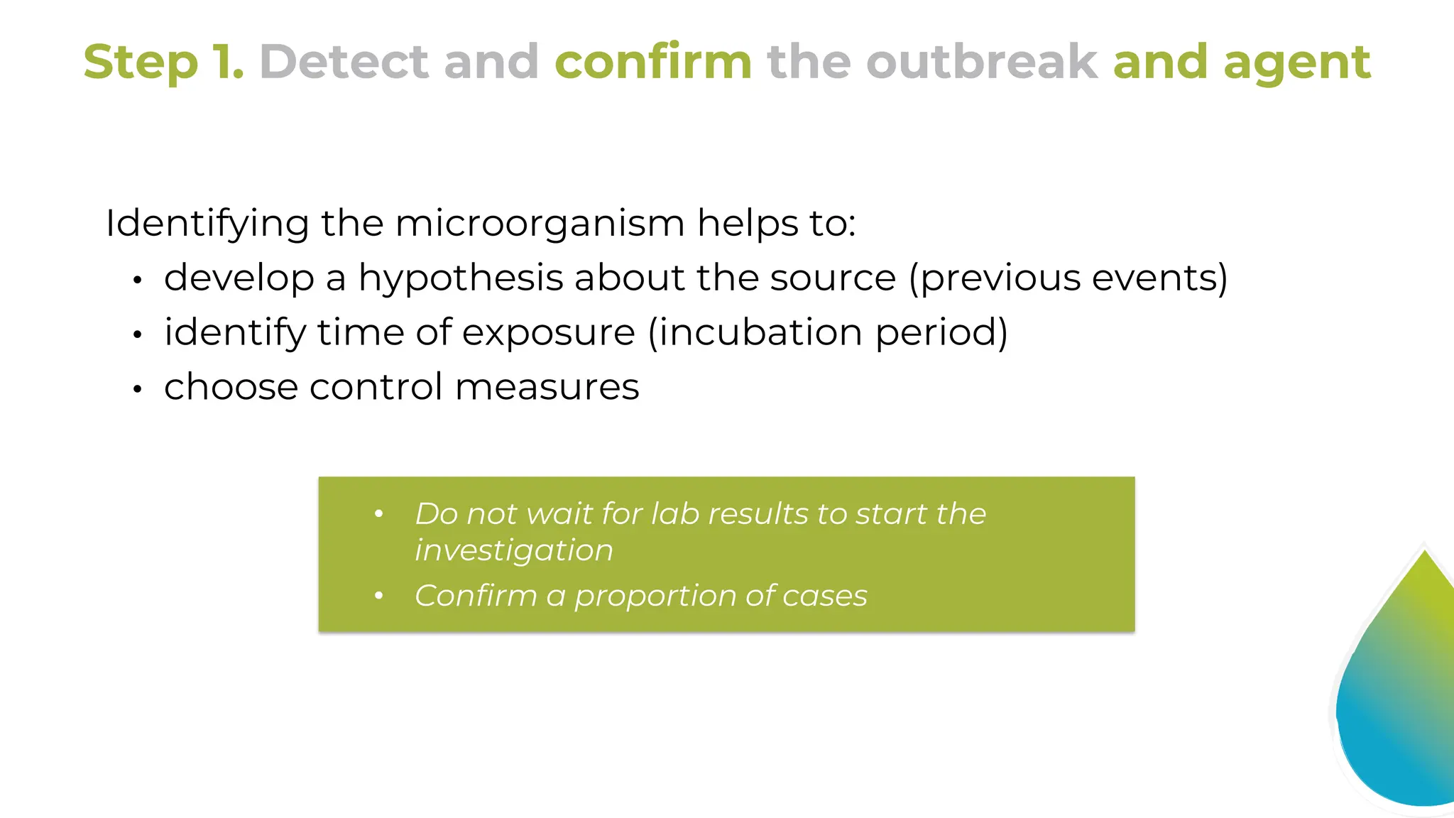 Outbreak investigation steps (Waterborn) | PDF