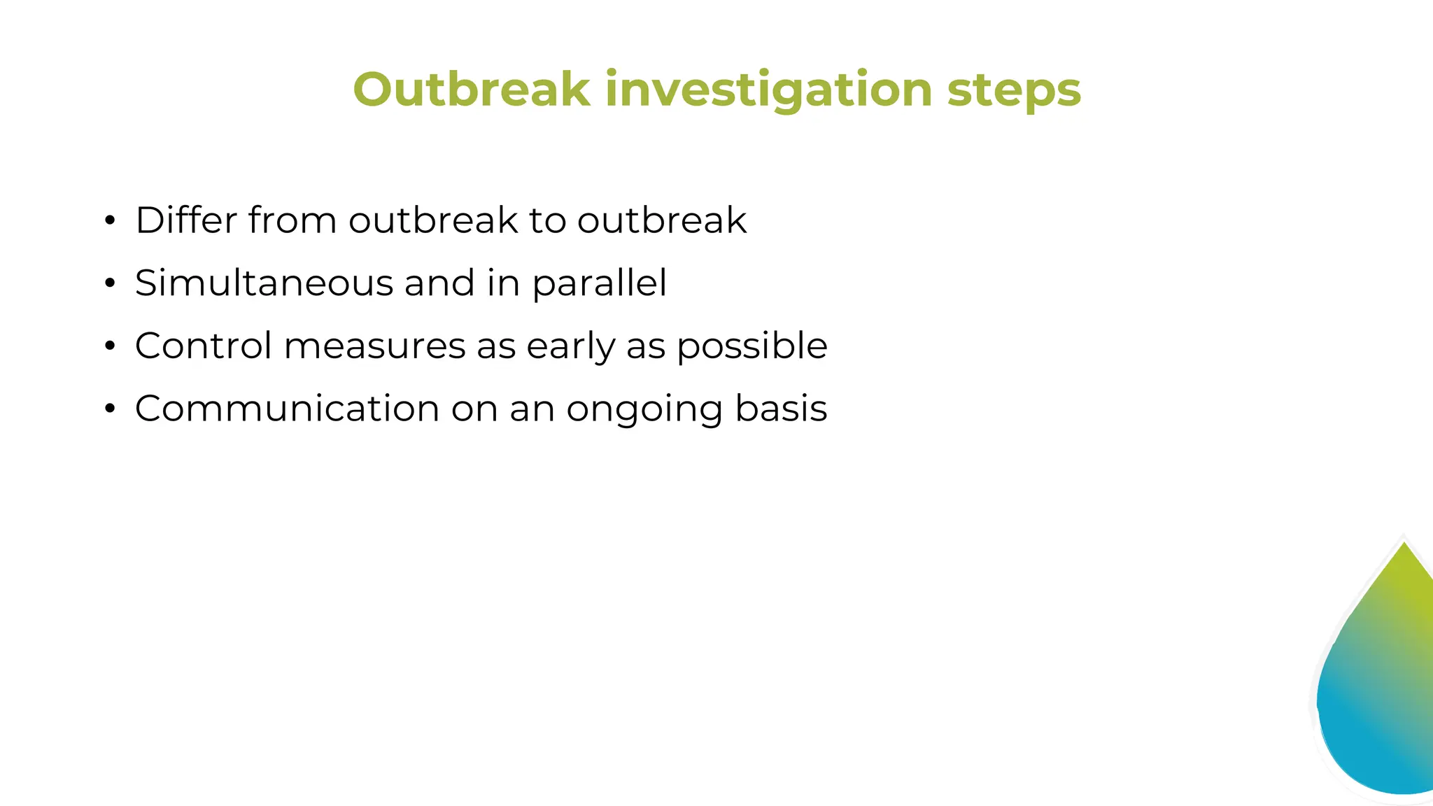 Outbreak investigation steps (Waterborn) | PDF