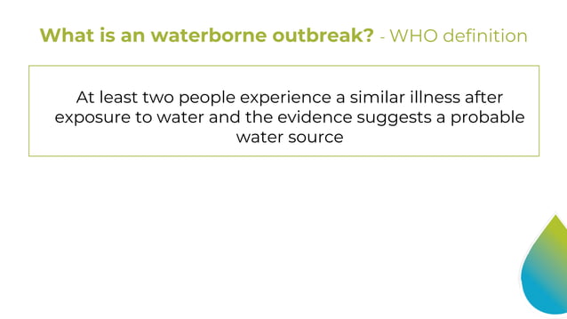 Outbreak investigation steps (Waterborn) | PDF