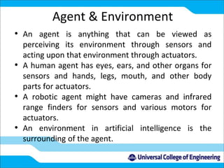 AI Intelligent Agents: Types and Environment Properties | PPTX