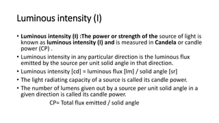 Module 2- illumination engineering illuminance | PDF