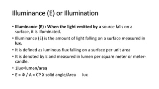 Module 2- illumination engineering illuminance | PDF