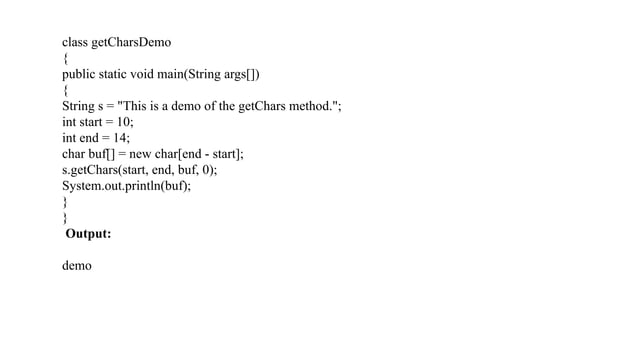 String In Java String Constructors And Operations Ppt
