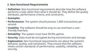 Requirement Engineering. Types of requirement | PPTX