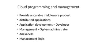 ANEKA in cloud computing platform distributed applications | PPT