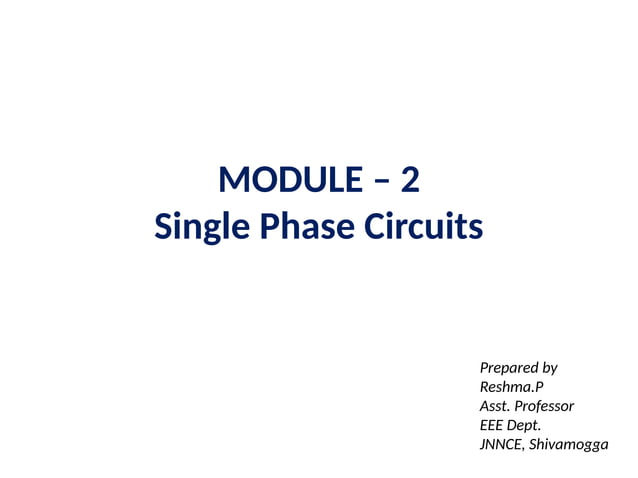 Basic Electrical Engineering -MODULE – 2.pptx
