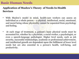 Module 2.1 Basic Human Needs- concept of Health | PPTX