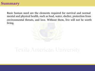 Module 2.1 Basic Human Needs- concept of Health | PPTX