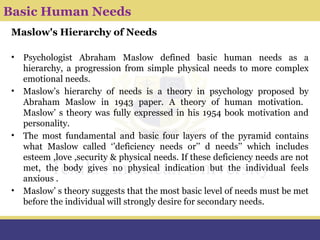 Module 2.1 Basic Human Needs- concept of Health | PPTX