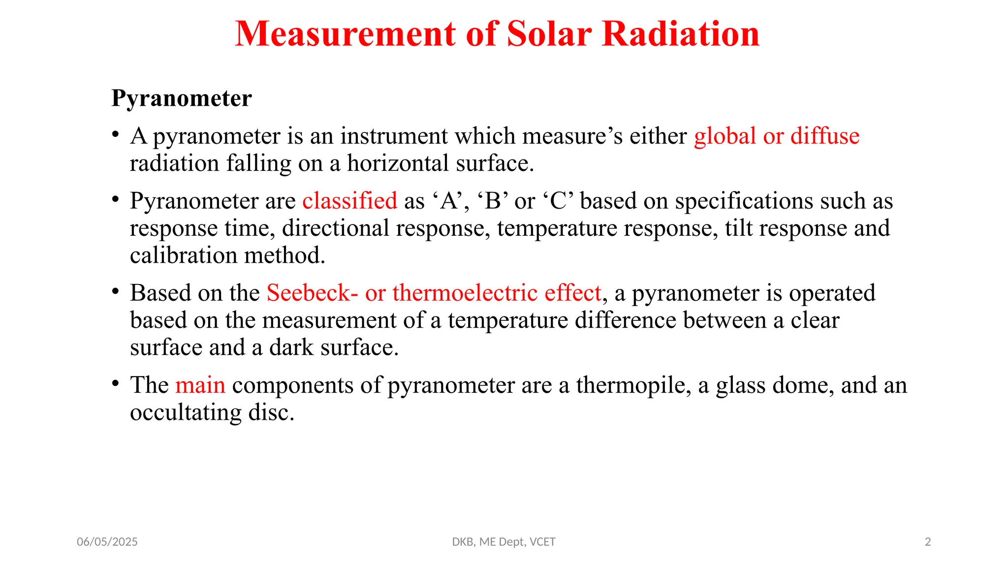 Solar Power plant and radiation measurement | PPTX