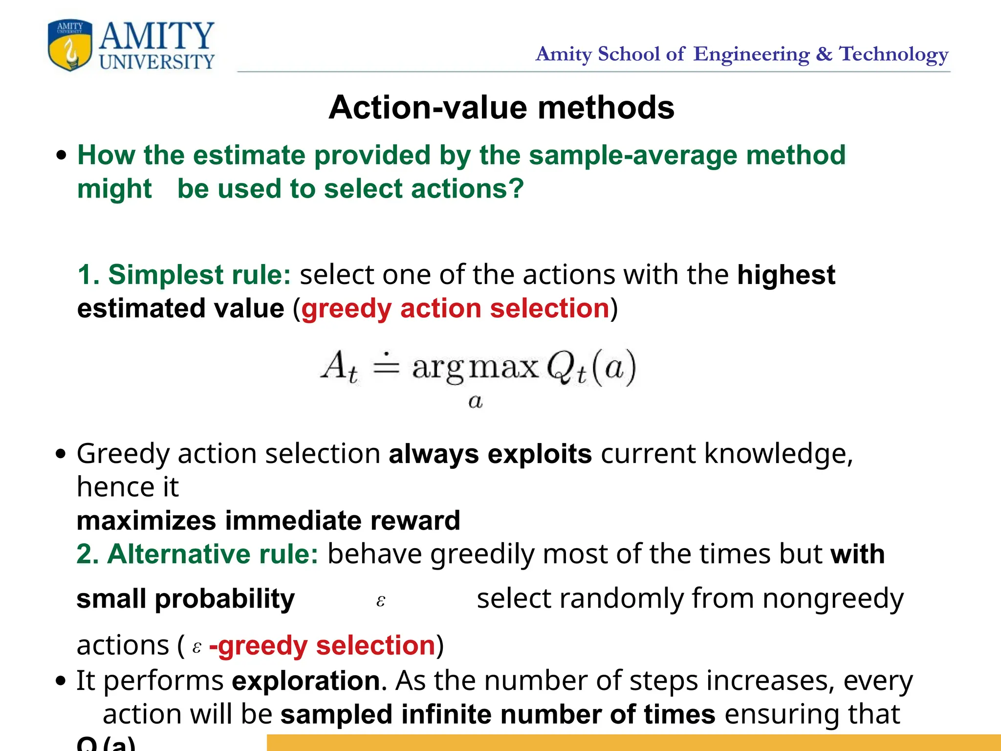 Module 2.1.pptx reinforcement learnning amity university mp | PPTX
